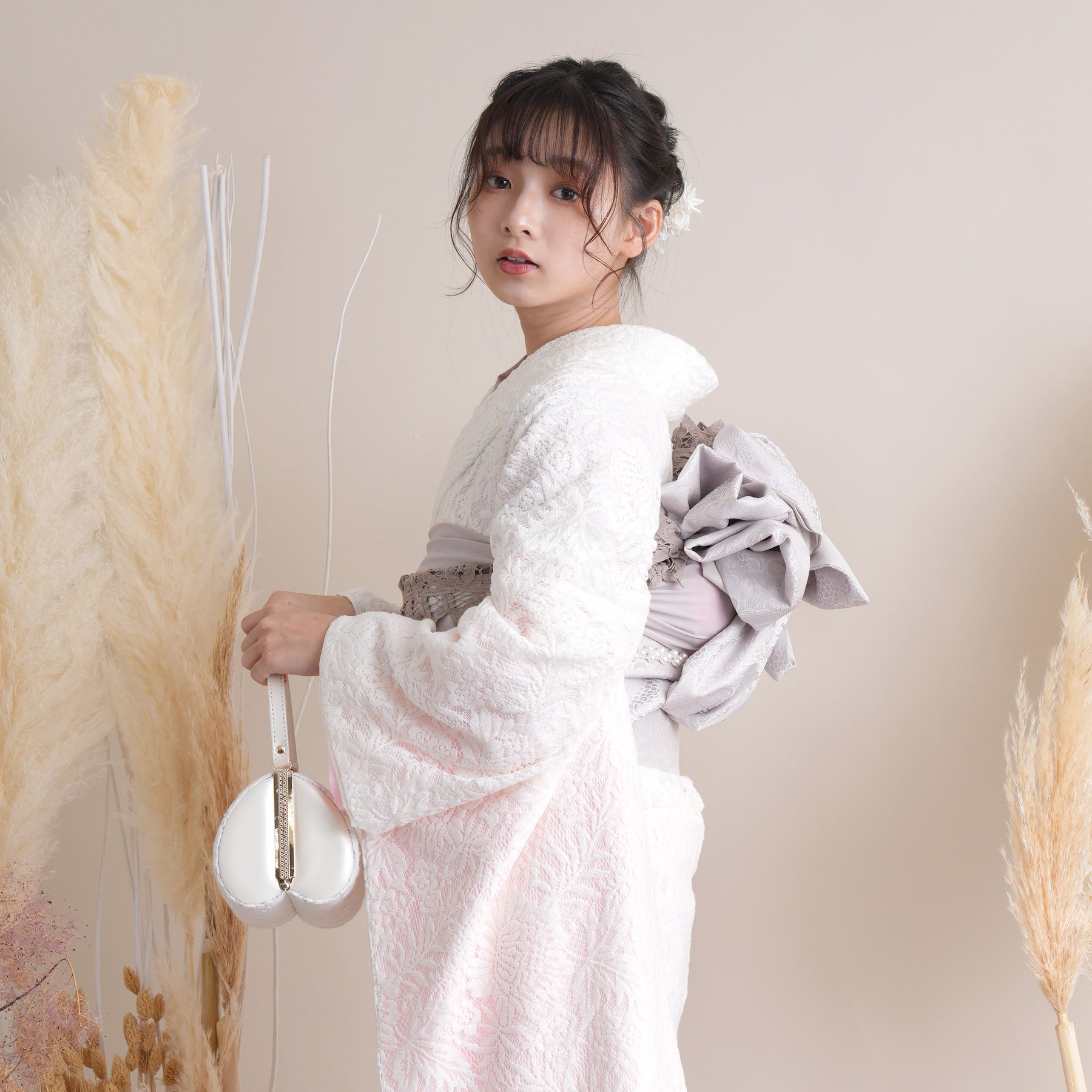 【レンタル】振袖 utatane 日本製レース着物+西陣袋帯 着物セット 成人式 晴れ着 記念撮影 往復送料無料（1010605300）- utatane[公式通販]